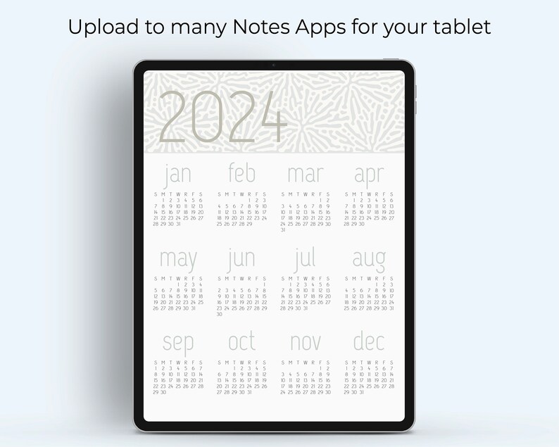 2024 Calendar, Year at a Glance, for Planner, Wall, Bulletin Board ...