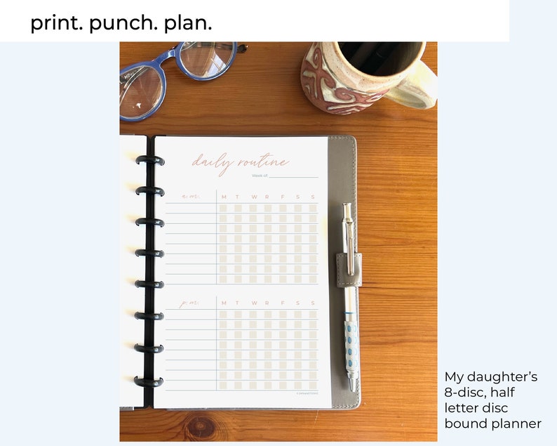 Editable Daily Routine Habit Tracker Monday Start Weekly - Etsy