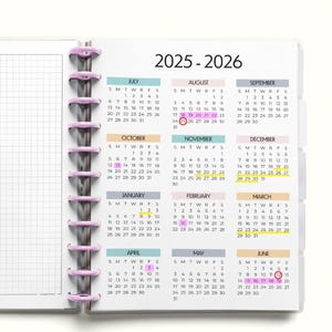 Academic Planner, 2025-2026 School Year Printable, Midyear Calendar ...