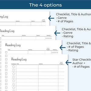 Reading Log Printable, Books to Read, Book Tracker, Reading List for ...