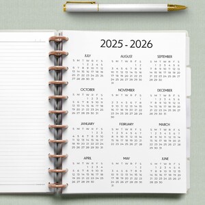 Academic Planner, 2025-2026 School Year Printable, Midyear Calendar ...
