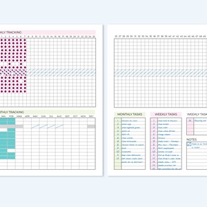 Printable Routine Chart, Simple and Easy Weekly and Monthly Task ...