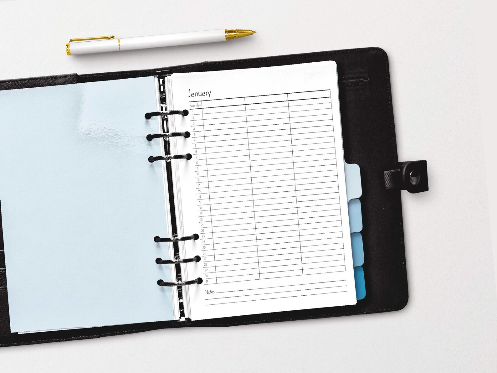 Monthly Planner Page, Printable, 3 Columns for Planning and Tracking ...