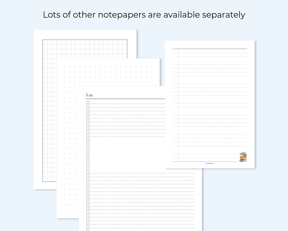 Printable Lined Pages, Happy Planner Classic, Skinny Classic, Mini, Big ...