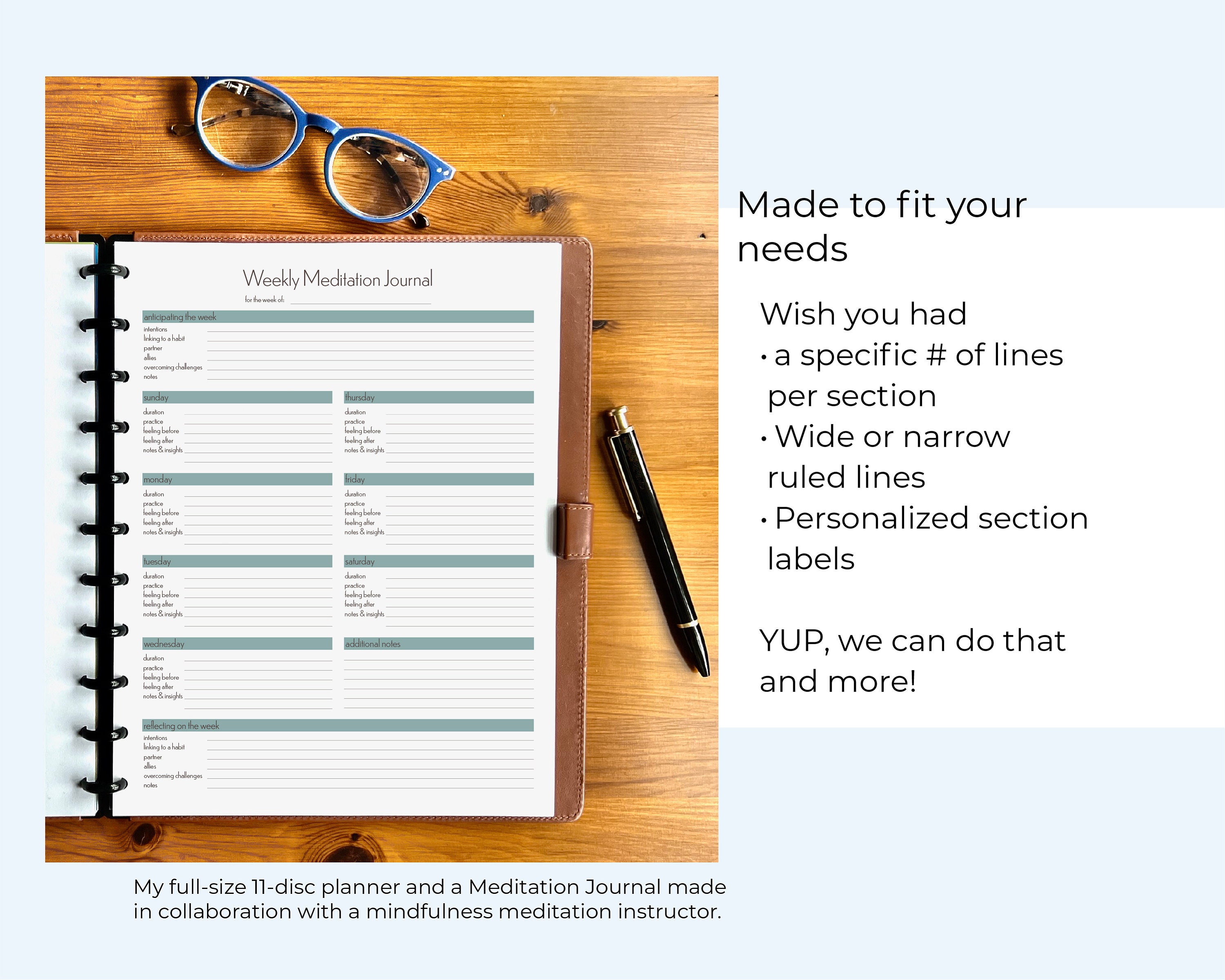 Custom Planner Pages; Personalized Printable Inserts, Forms, Trackers ...