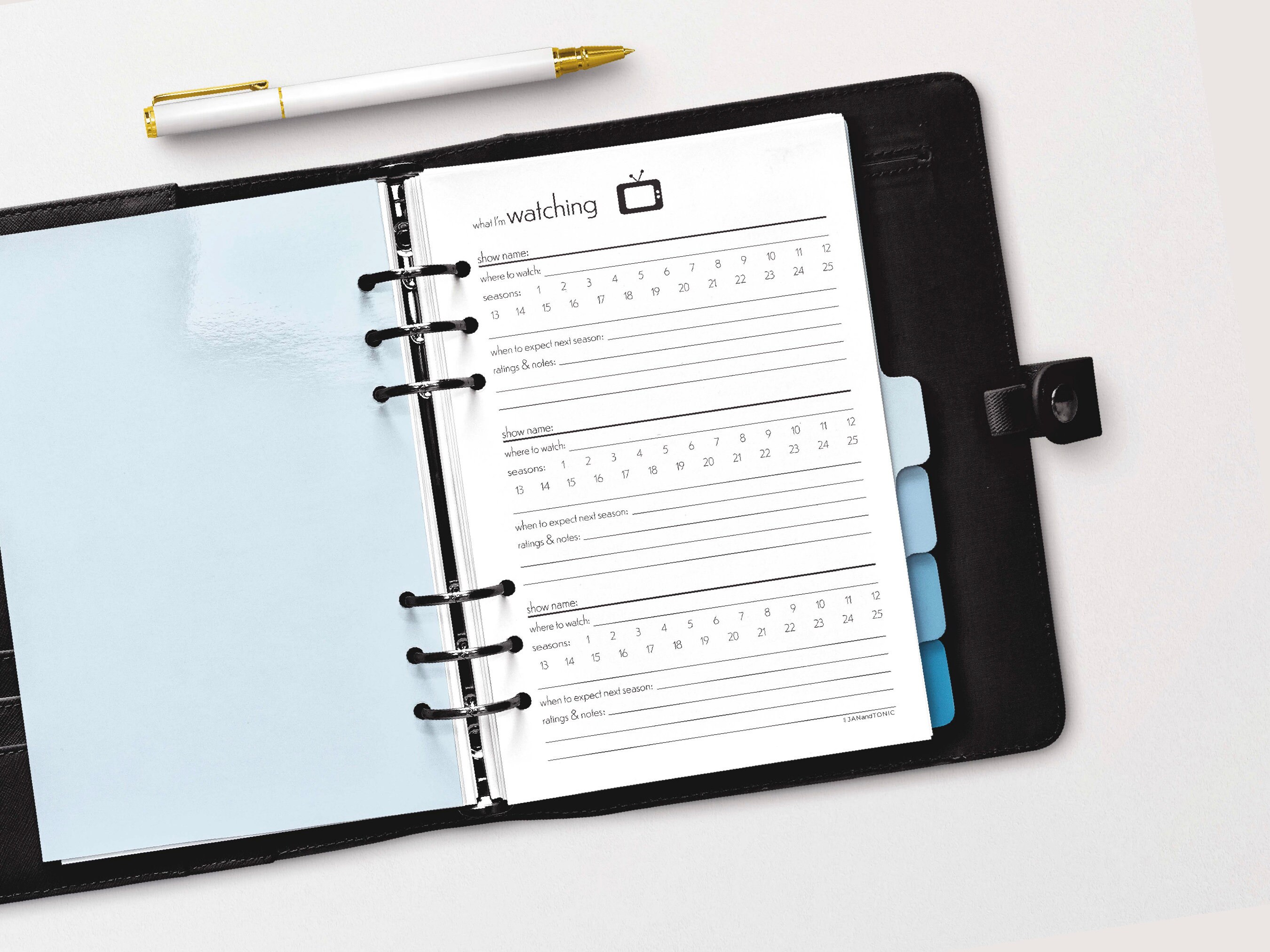 TV Series Tracker, Printable AND Digital Watch Lists, Episode Log ...