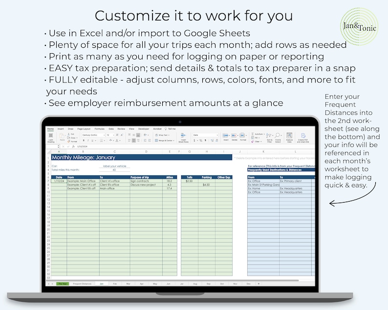 Mileage Tracker for Vehicle Business Expense Reports and Tax Mileage ...