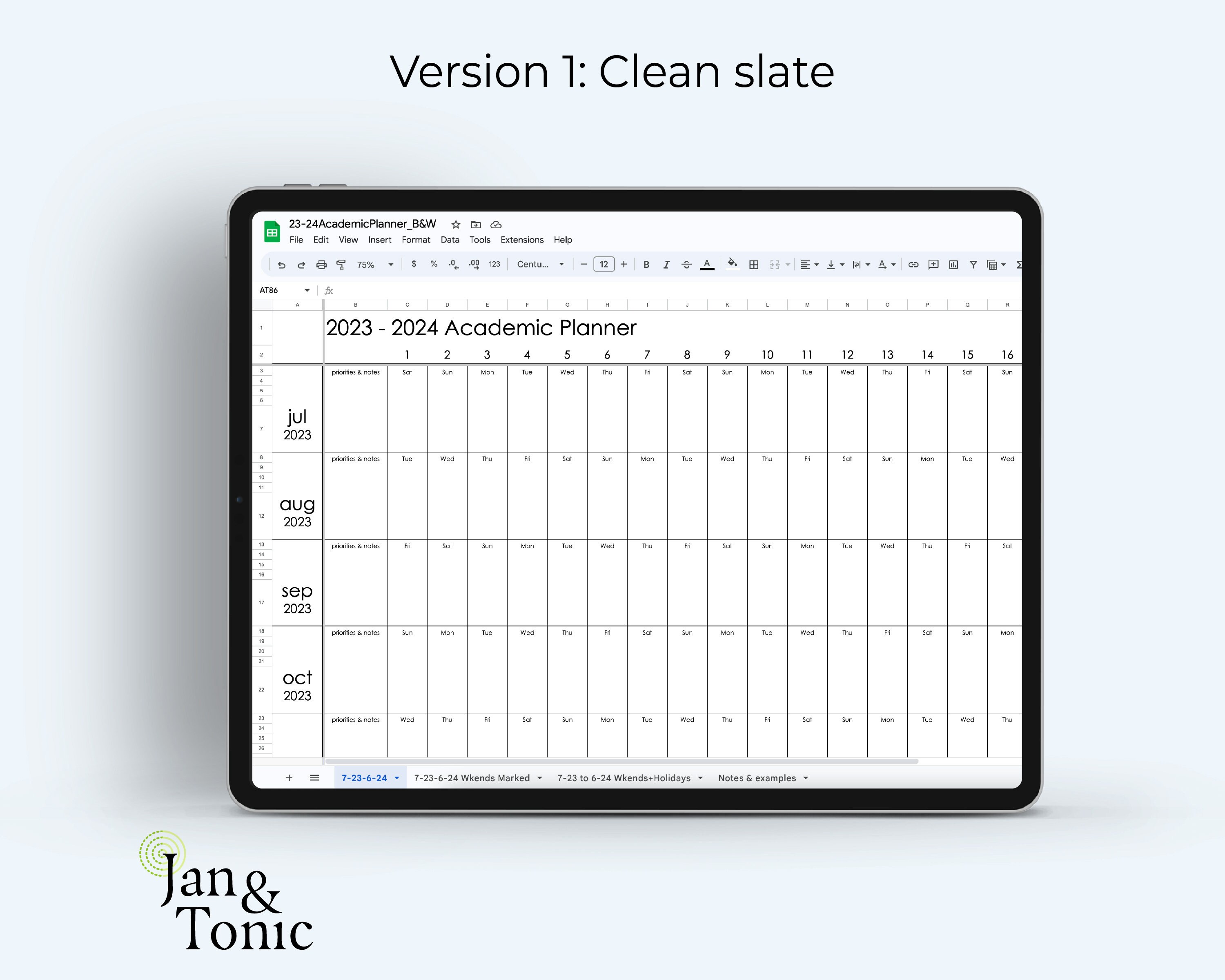 School Calendar 2023-2024, Academic Planner 23-24 for Homeschooling ...