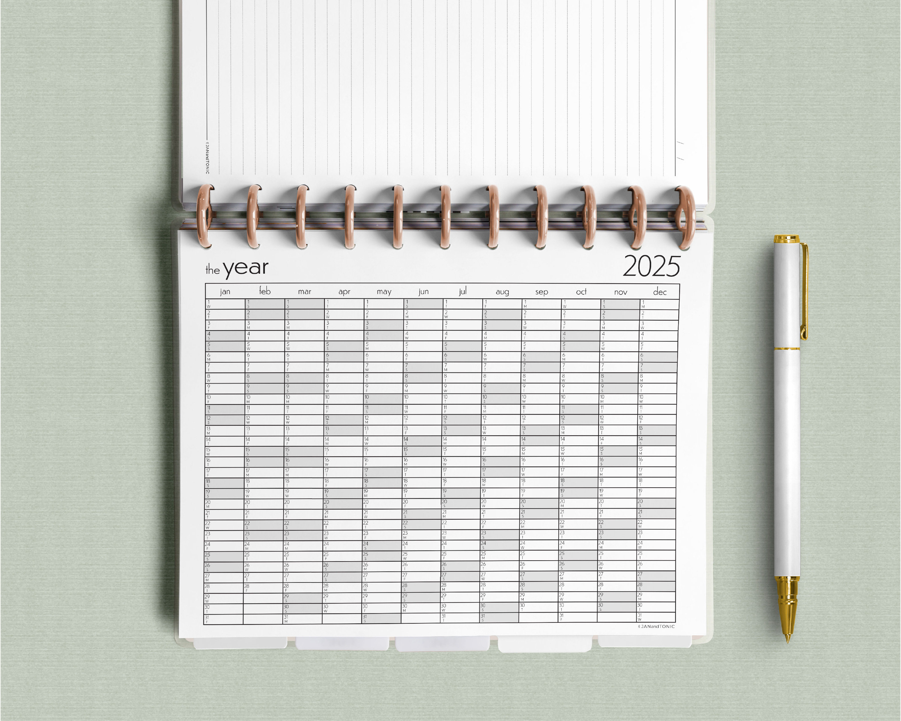 Yearly Printable Planner for 2025, Minimalist Yo1p for Work, Family ...