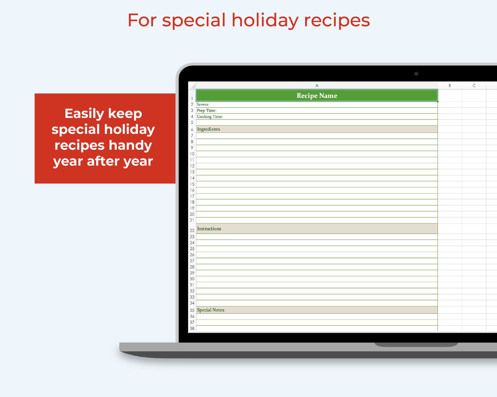 Meal Planner Spreadsheet for Hosting Dinners, Parties and More! Menu ...