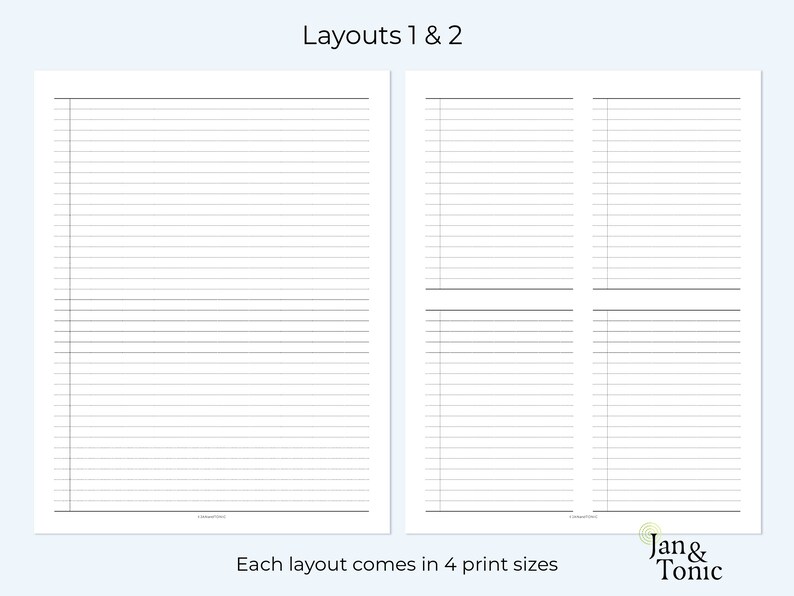 Printable Notepaper for Goals, Lists, Weekly, Monthly, Writing Paper ...