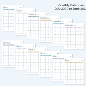 Academic Planner 2024-2025 Year and Monthly Printable, Homeschool ...