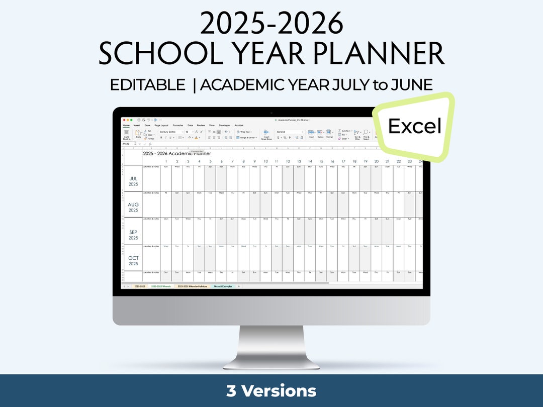 School Calendar 2025-2026, Academic Year 25-26, Homeschooling, Teacher ...