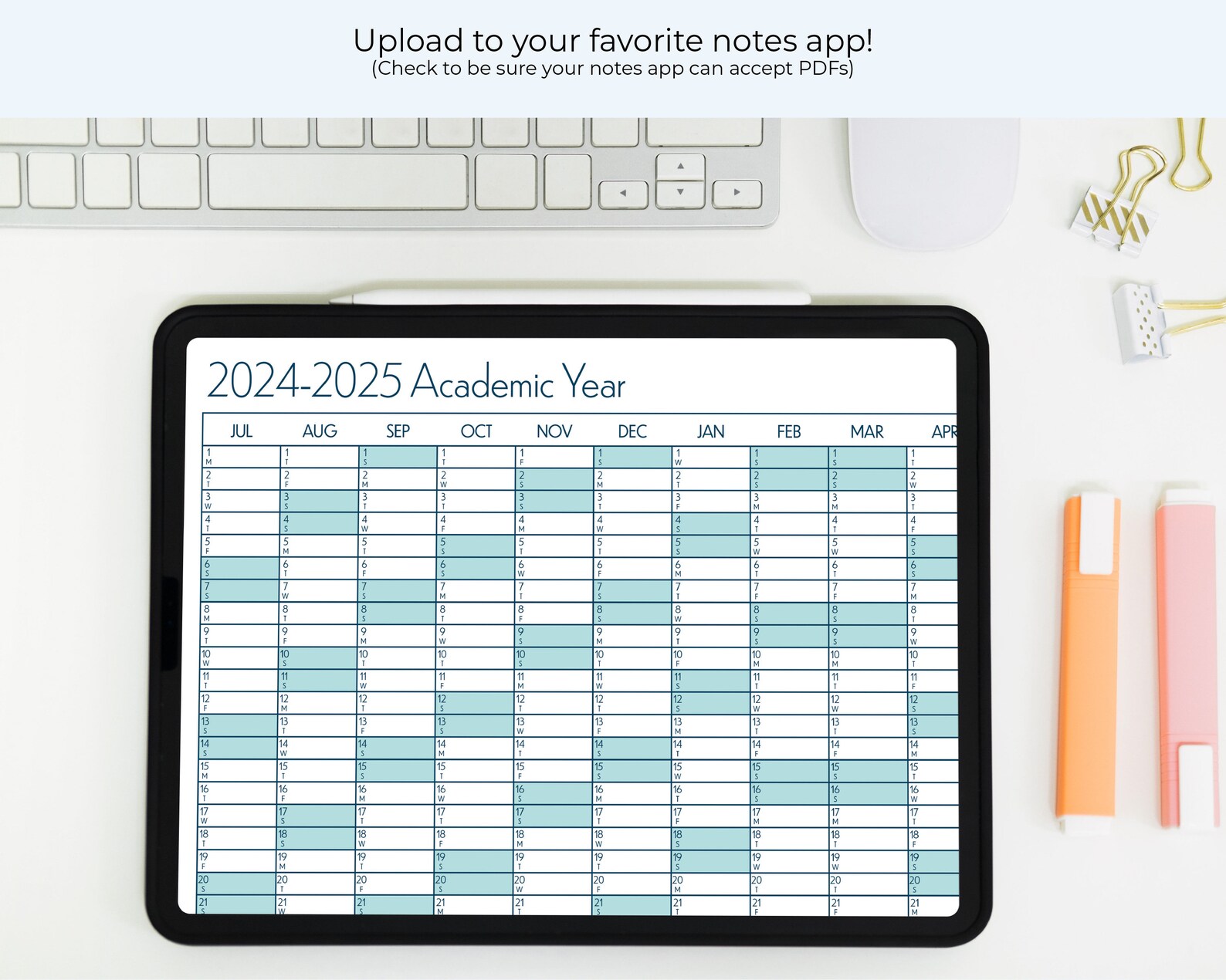 Academic Planner 2024-2025 Year and Monthly Printable, Homeschool ...
