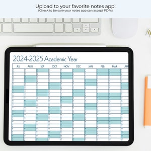 Academic Planner 2024-2025 Year and Monthly Printable, Homeschool ...