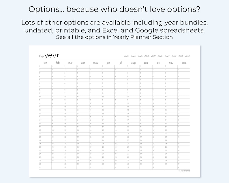 2025 Printable Yearly Planner With Minimalist Design - Etsy