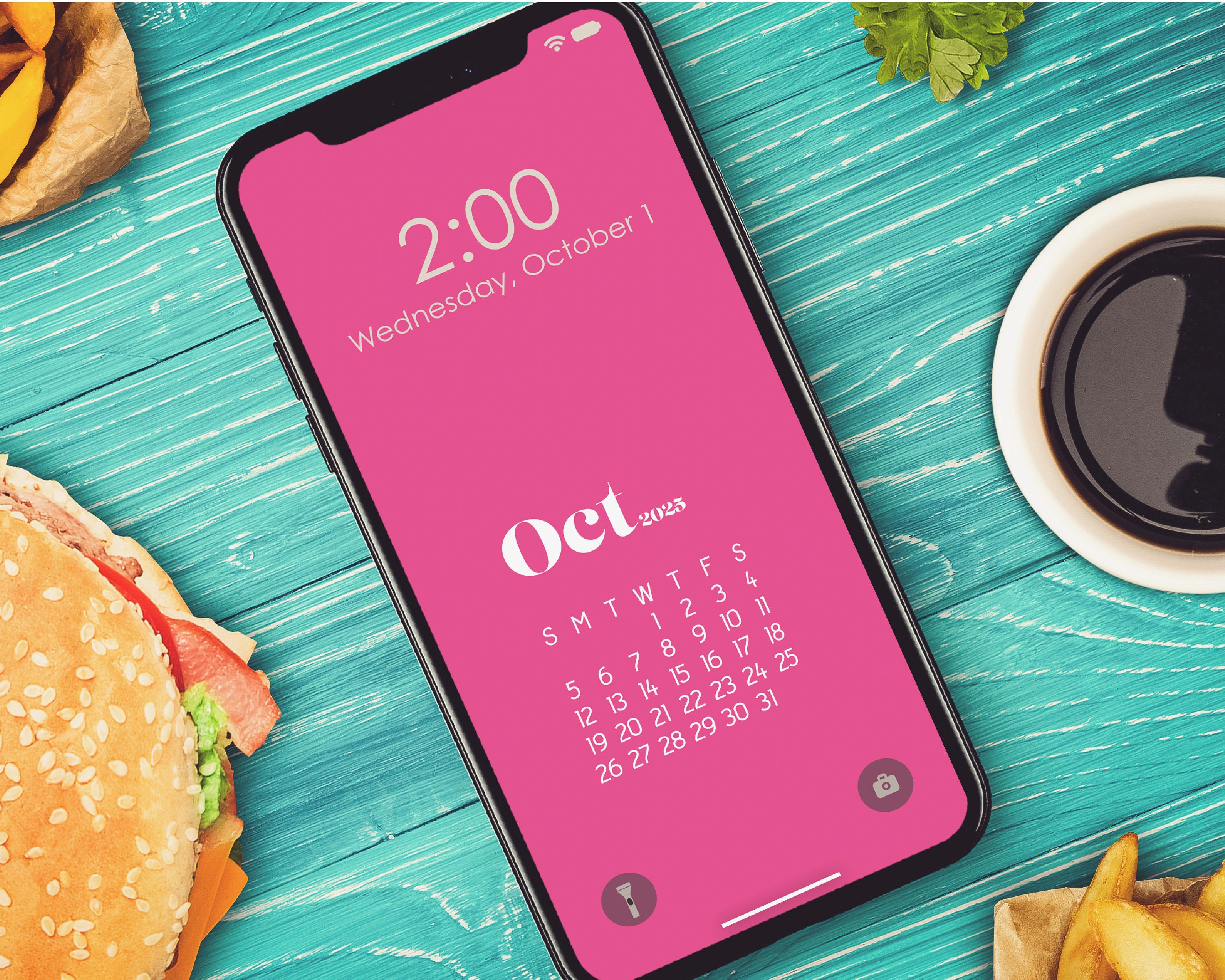 2025 Pink Aesthetic Monthly Wallpaper for Cell Phones, Calendar Lock ...