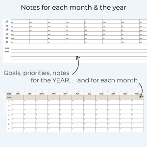 Year Planner Excel Spreadsheet, Family, School, Professional, Travel ...