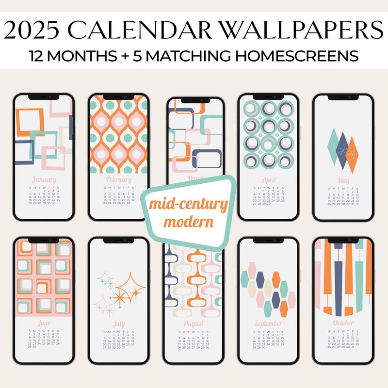 Mcm Wallpaper - Etsy