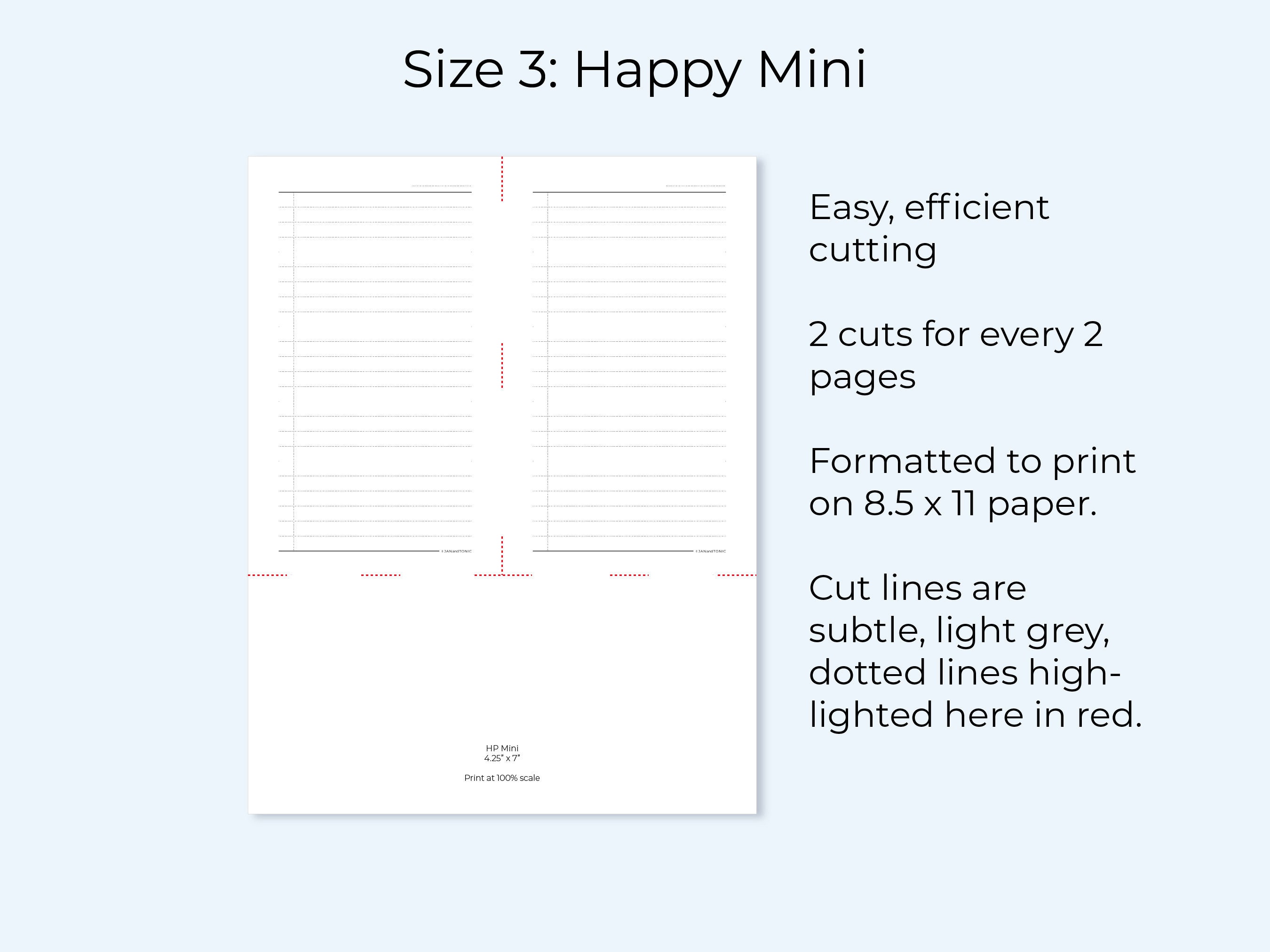 Printable Lined Pages, Happy Planner Classic, Skinny Classic, Mini, Big ...