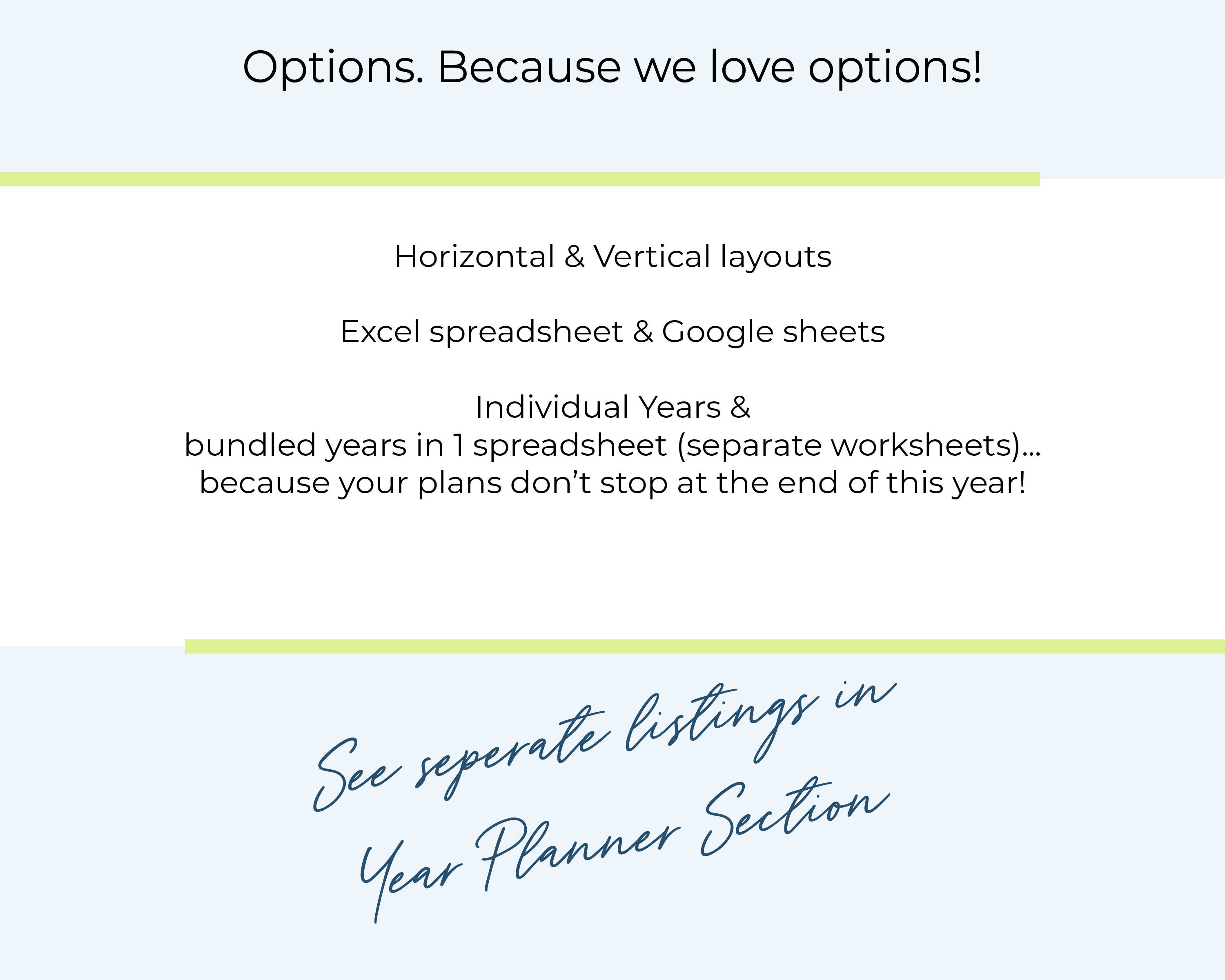 10 Year Planner Google Sheet, Family, School, Teaching, Travel, Annual ...