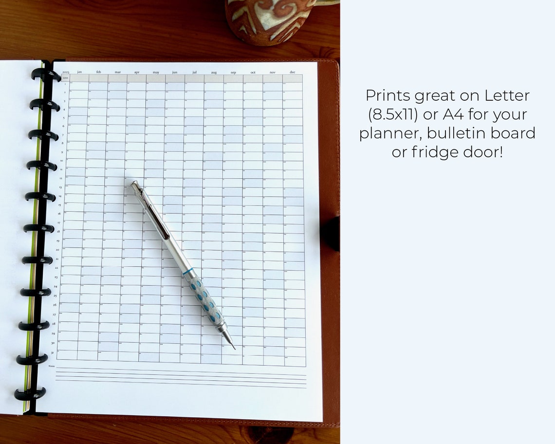 2025 Year Planner Excel Spreadsheet for Habits, Students, Professionals ...