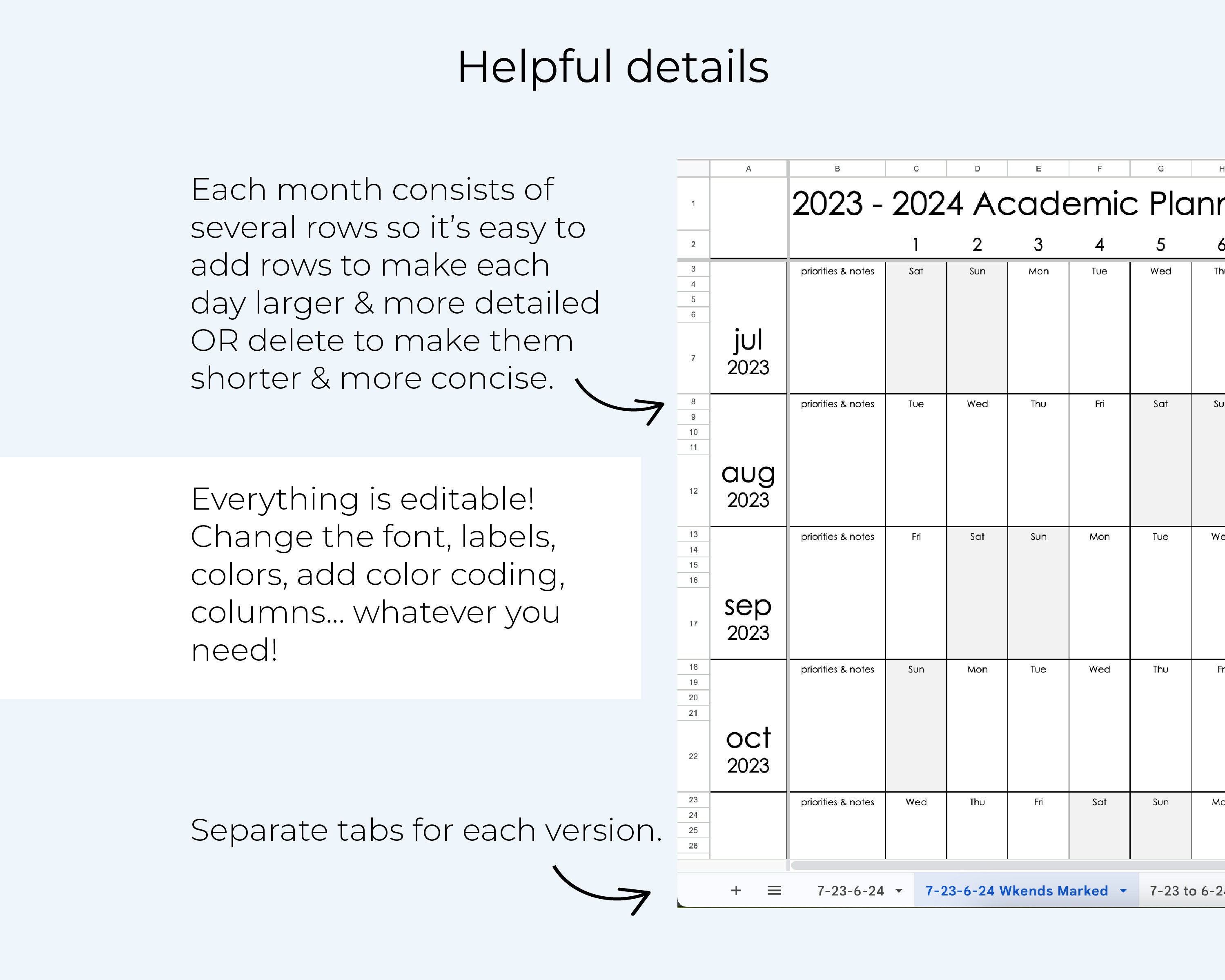 School Calendar 2023-2024, Academic Planner 23-24 for Homeschooling ...