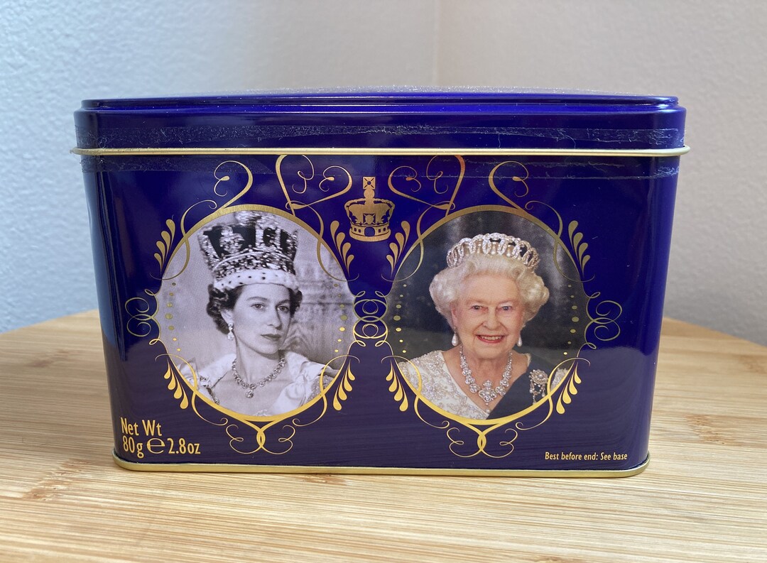 Vintage Queen Elizabeth Commemorative Tea Tin Collectible With ...