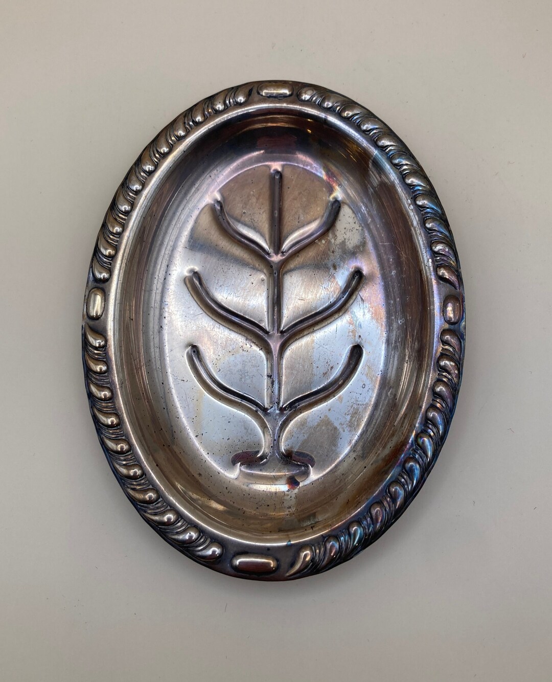 Canterbury Silver Plate Tree of Life Oval Dish Cottagecore - Etsy