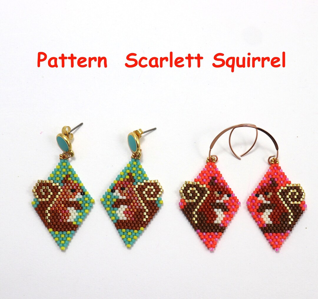 Pattern, Pattern, Diagram "scarlett Squirrel", Cute Squirrels, Beading ...