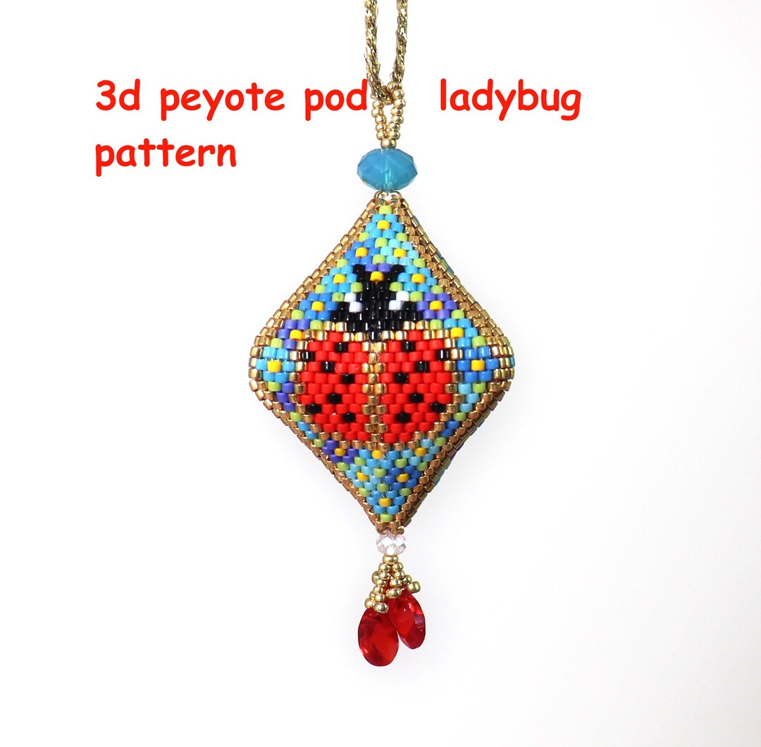 Pattern, Diagram 3d Peyote Pod Ladybug, Beading, Bead, Miyuki Beads ...