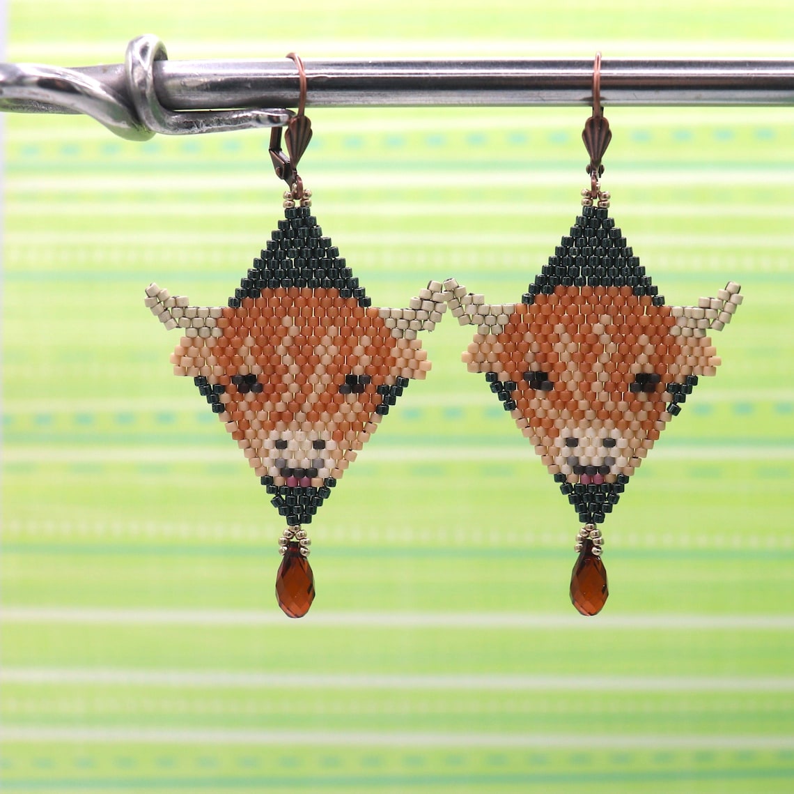 Beading Pattern, Diagram, Highland Cow Elsa, Brick Stitch, Peyote ...