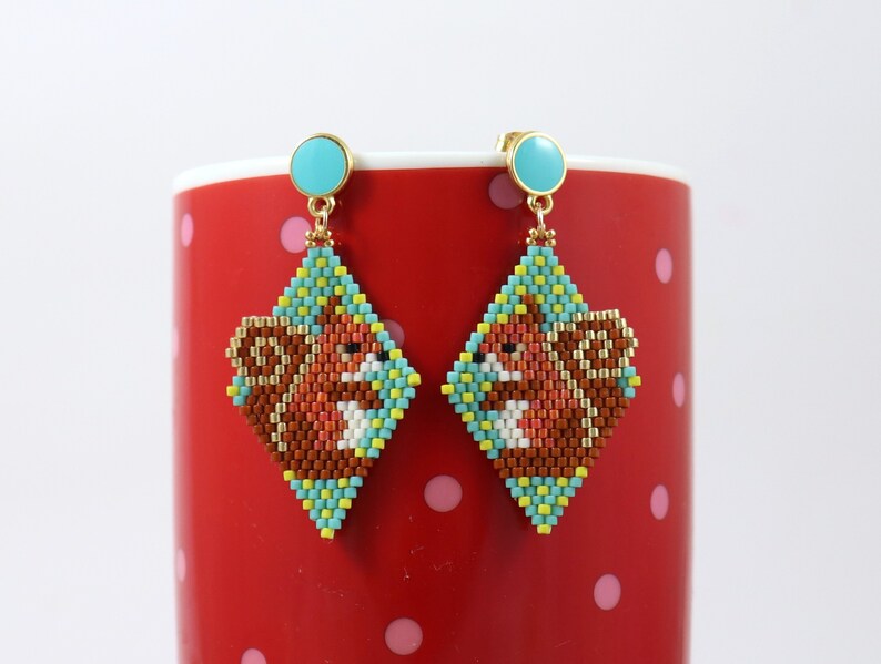 Pattern, Pattern, Diagram "scarlett Squirrel", Cute Squirrels, Beading ...