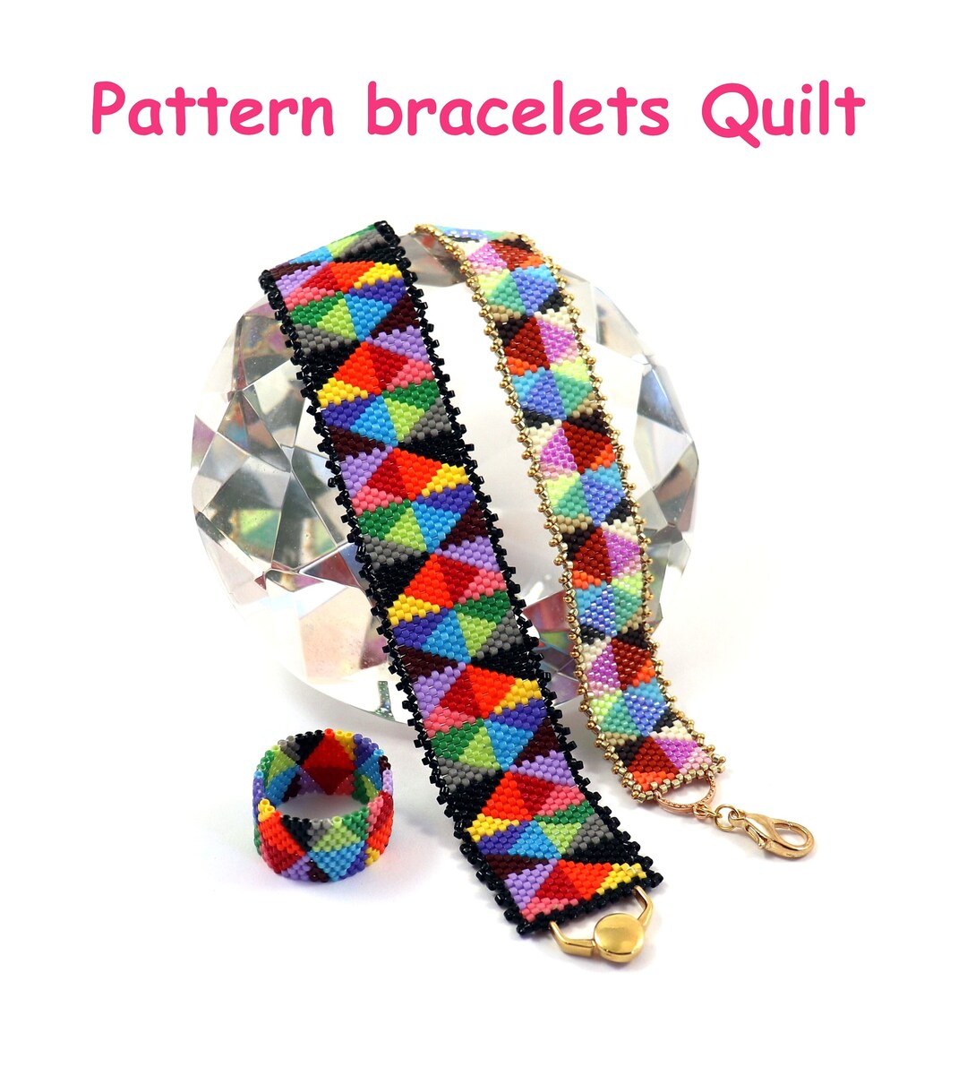 Diagram Pattern Bracelet Quilt, Beading, Odd Count Peyote Stitch ...