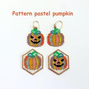 Beading Pattern, Diagram Pastel Pumpkins, Halloween, Thanksgiving, Word ...