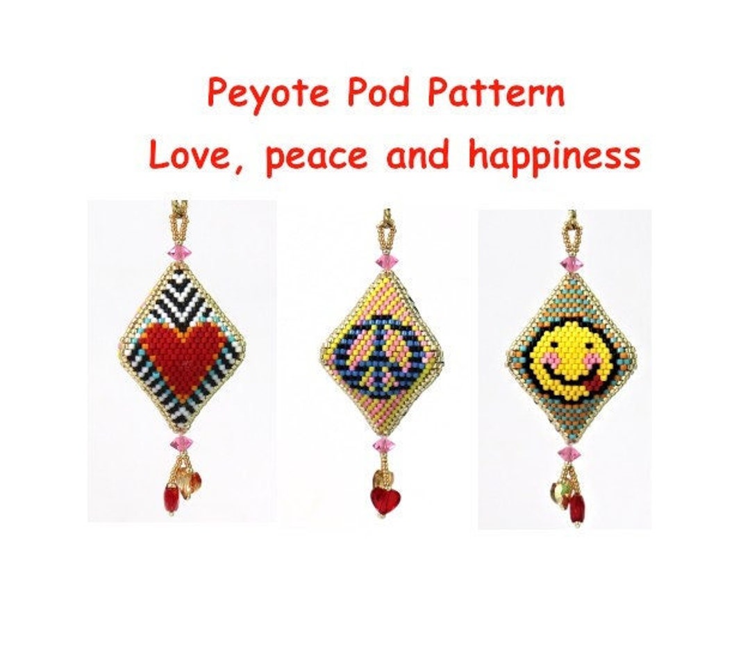 Pattern, Pattern, Diagram 3d Peyote Pod Love, Peace and Happiness ...