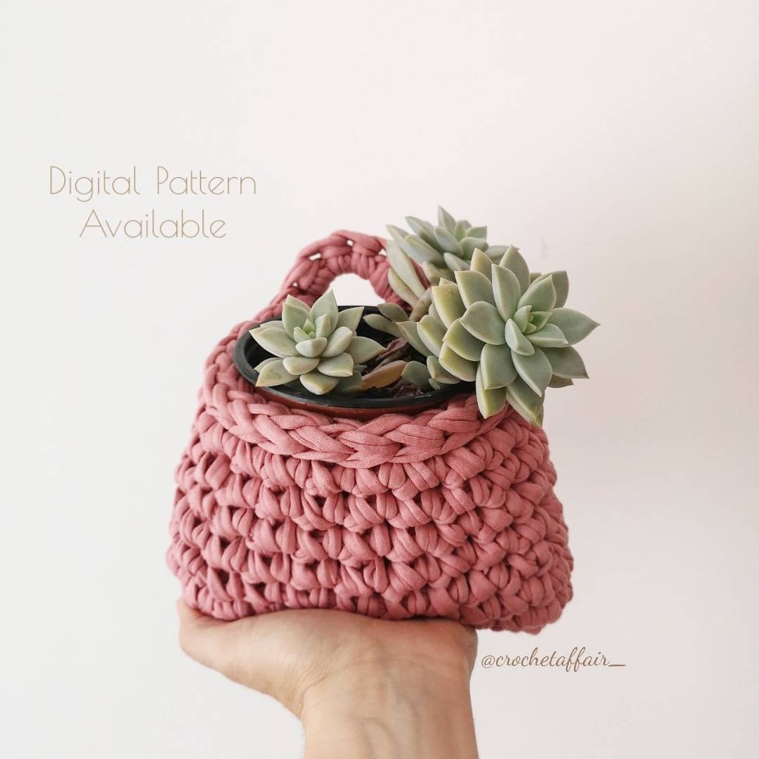 PATTERN: Wall Pocket Crochet Basket Pattern Esquema Cesto - Etsy