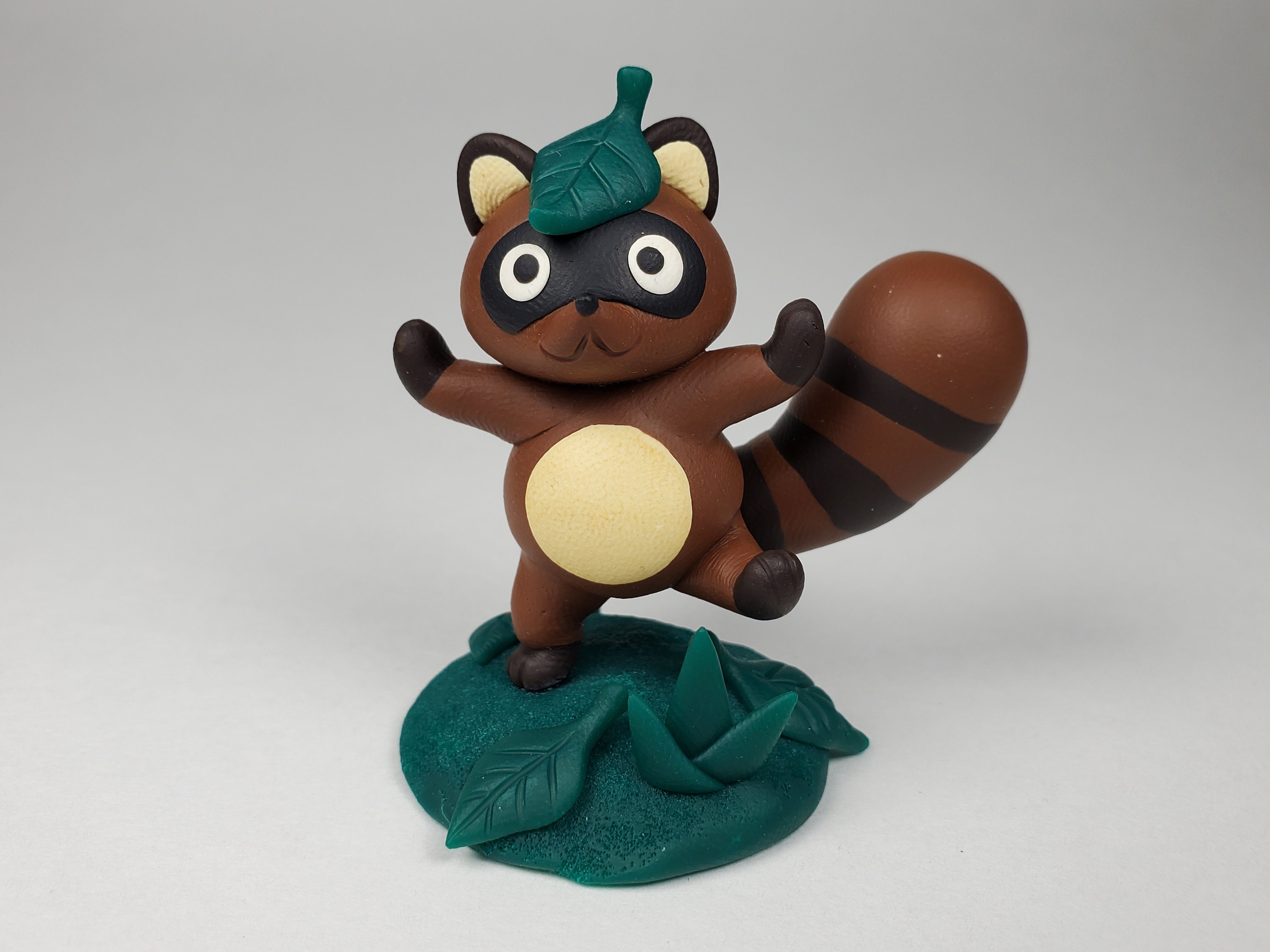 Forest Tanooki Handmade Polymer Clay Japanese Yokai Mystical Spirit ...