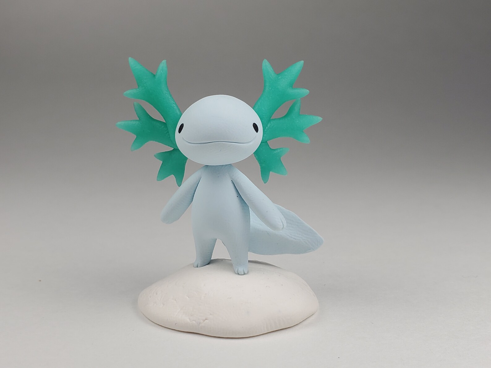 Frostolotl Claydroid Winter Collection Snow Ice Axolotl Polymer Clay ...