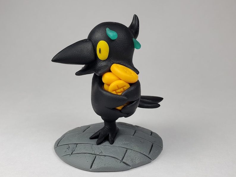 Corven - Raven Monster Dnd Miniature Hand Sculpted Polymer Clay ...
