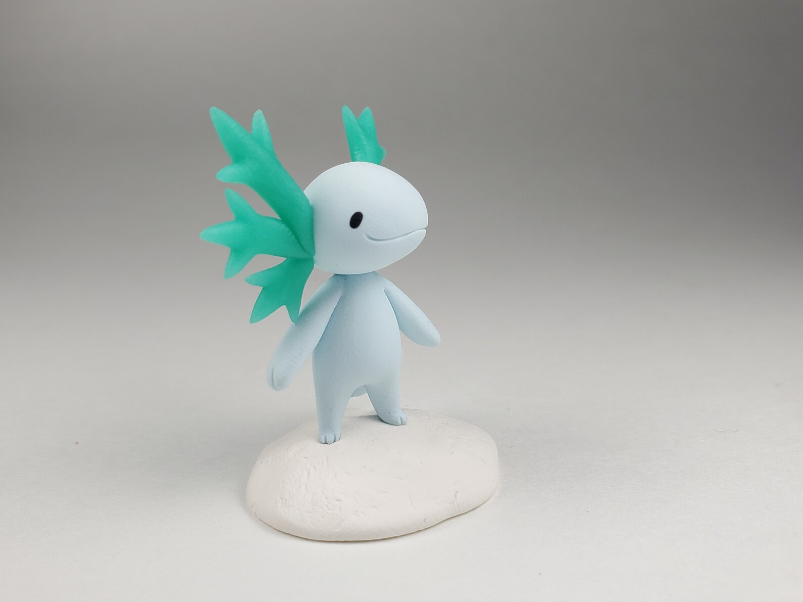 Frostolotl Claydroid Winter Collection Snow Ice Axolotl Polymer Clay ...