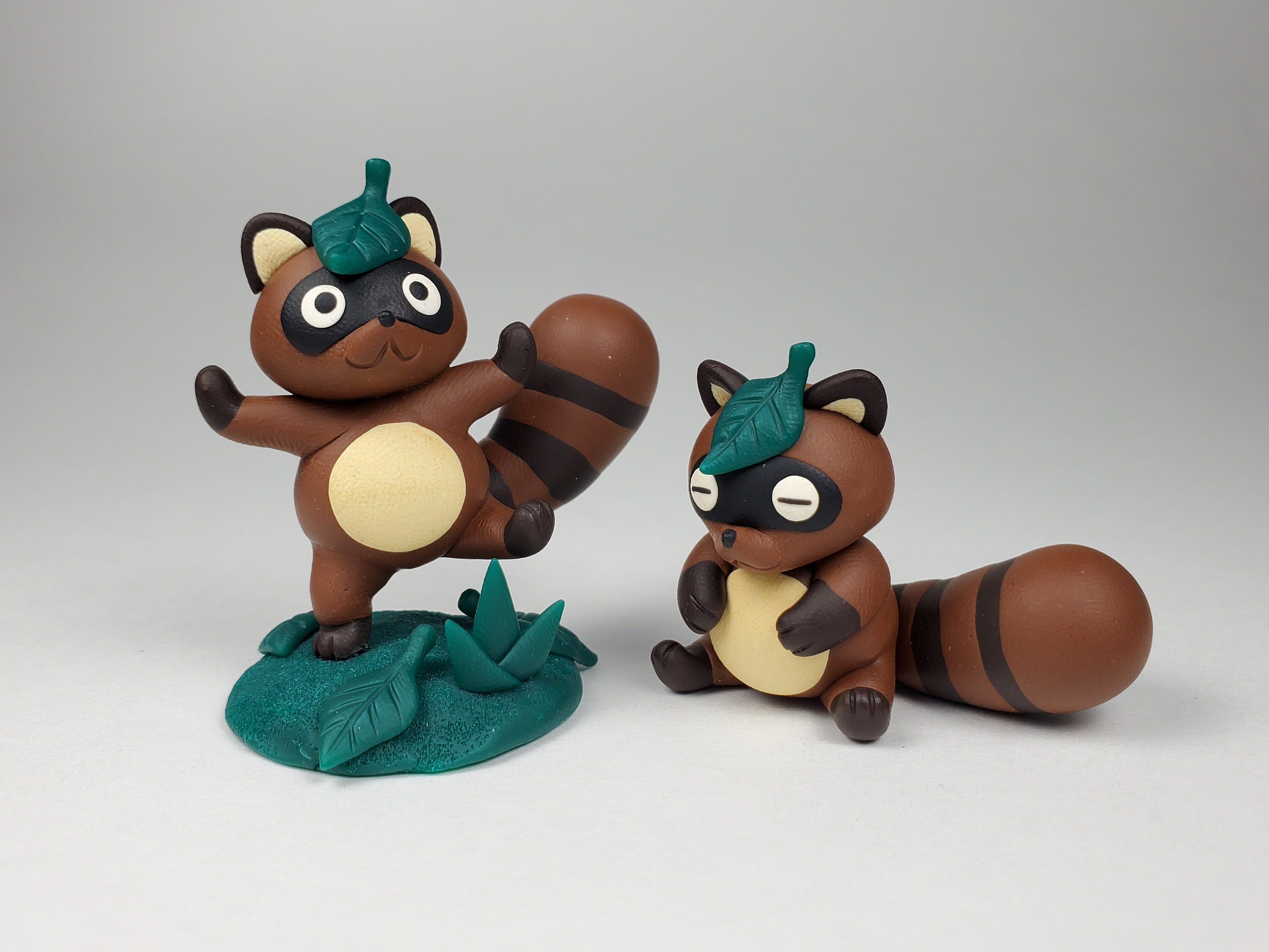Forest Tanooki Handmade Polymer Clay Japanese Yokai Mystical Spirit ...