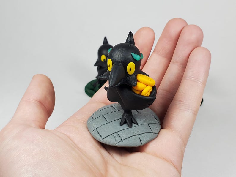 Corven - Raven Monster Dnd Miniature Hand Sculpted Polymer Clay ...