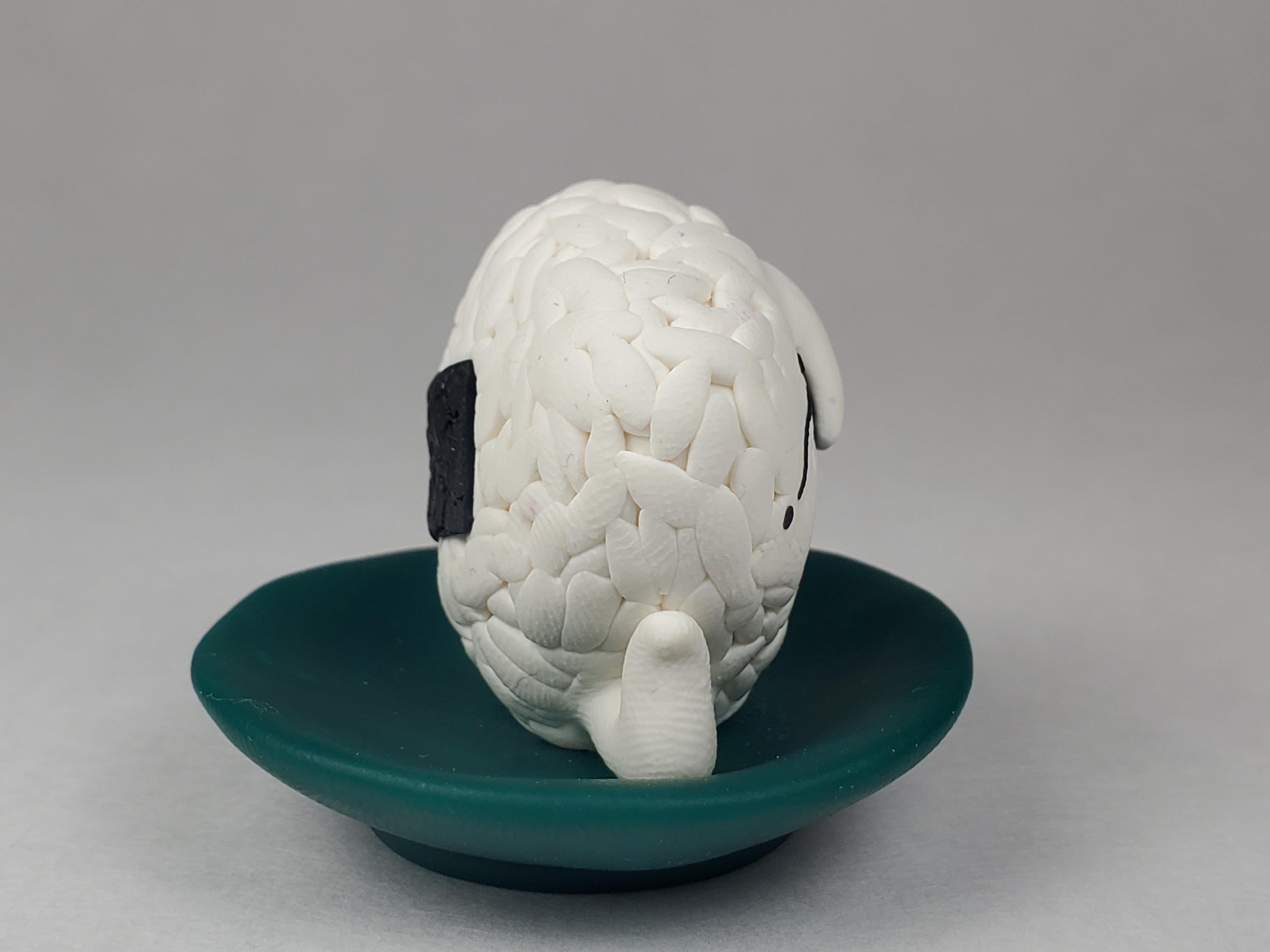 Onigiri - Sumo Rice Ball Snack Yokai Hand Sculpted Polymer Clay ...