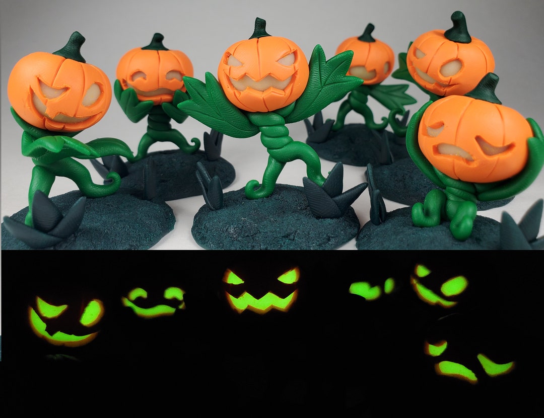 Jack O'lantern Imp - Glow in the Dark Collectible Polymer Clay Hand ...