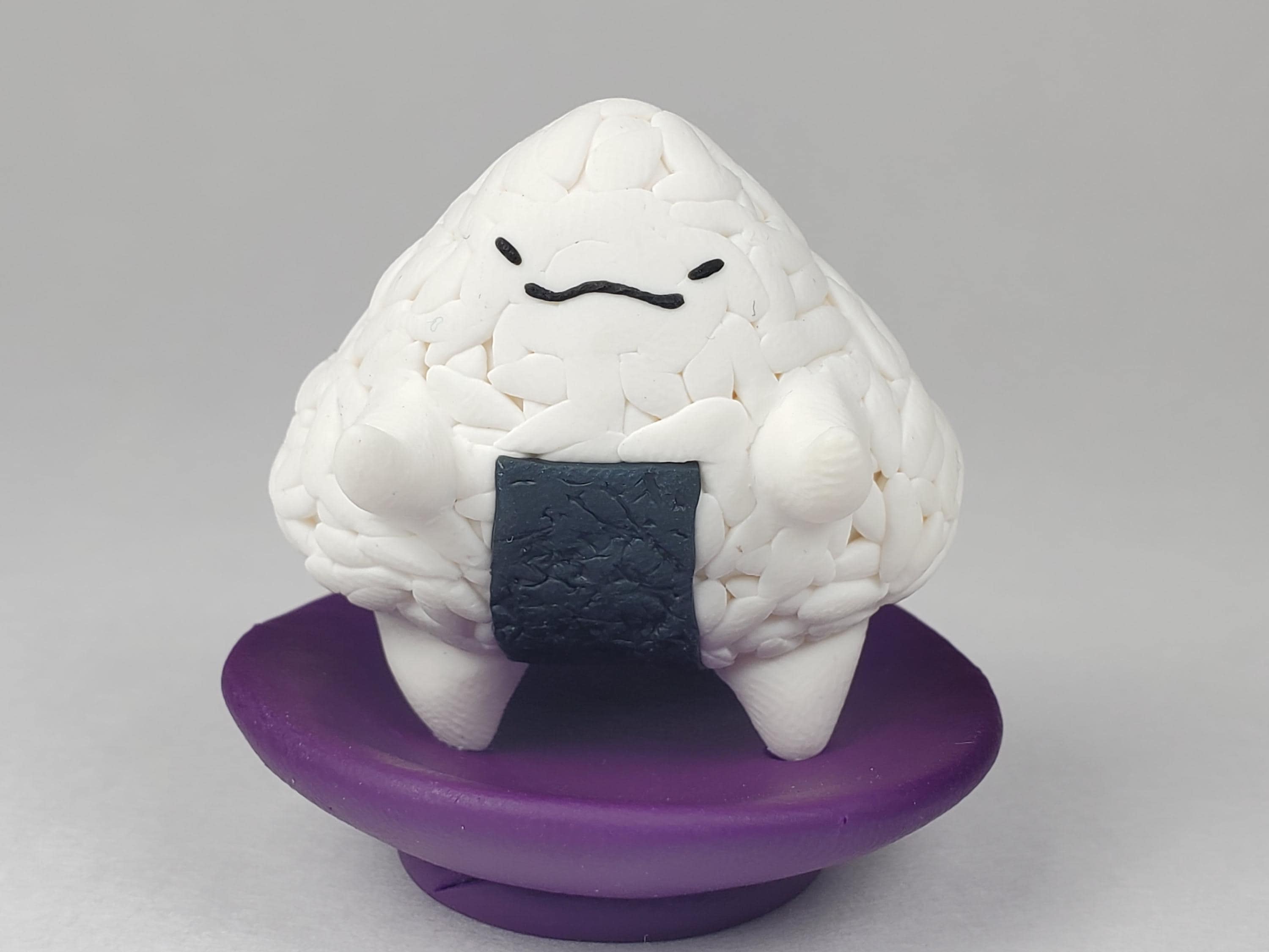 Onigiri - Sumo Rice Ball Snack Yokai Hand Sculpted Polymer Clay ...