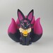Shadow Kitsune Handmade Polymer Clay Japanese Yokai Mystical Figurine ...