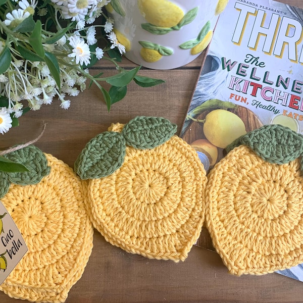 Lemon Coasters - Etsy