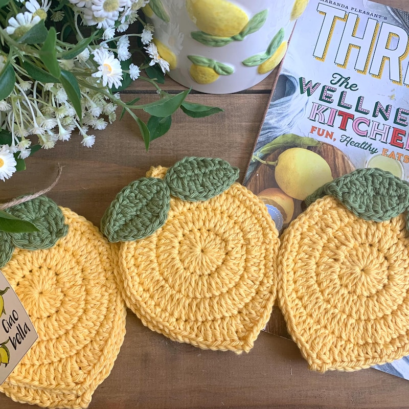 Lemon Coasters - Etsy