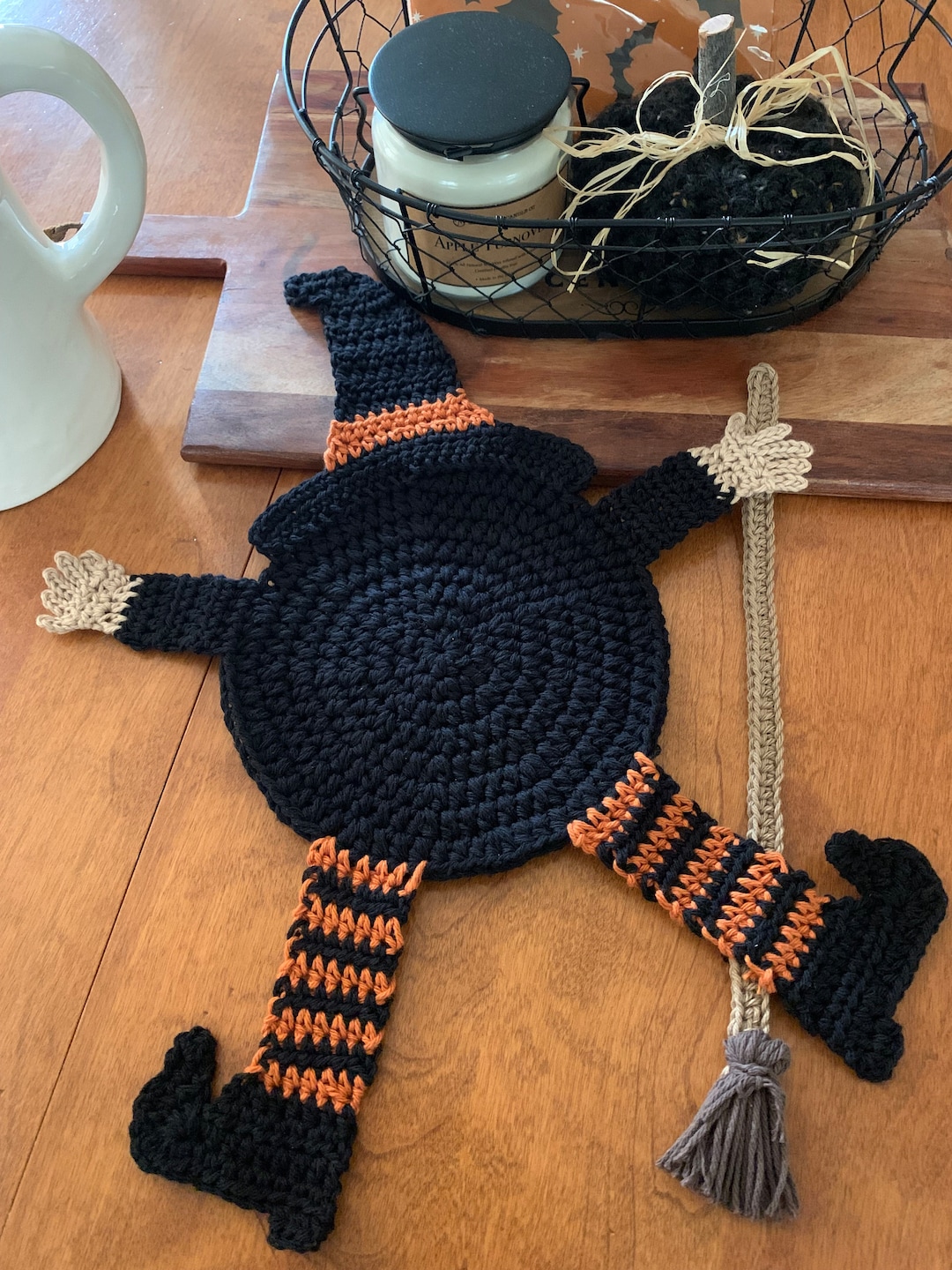Smashed Crochet Witch Trivet/potholder - Etsy